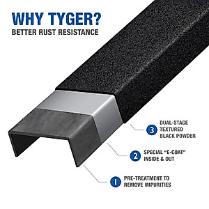 Tyger Auto 6.6" Blade Running Boards Compatible with 2019-2023 Ford Ranger | Supercrew Cab | TG-BL2F7318 | Side Step Nerf Bars