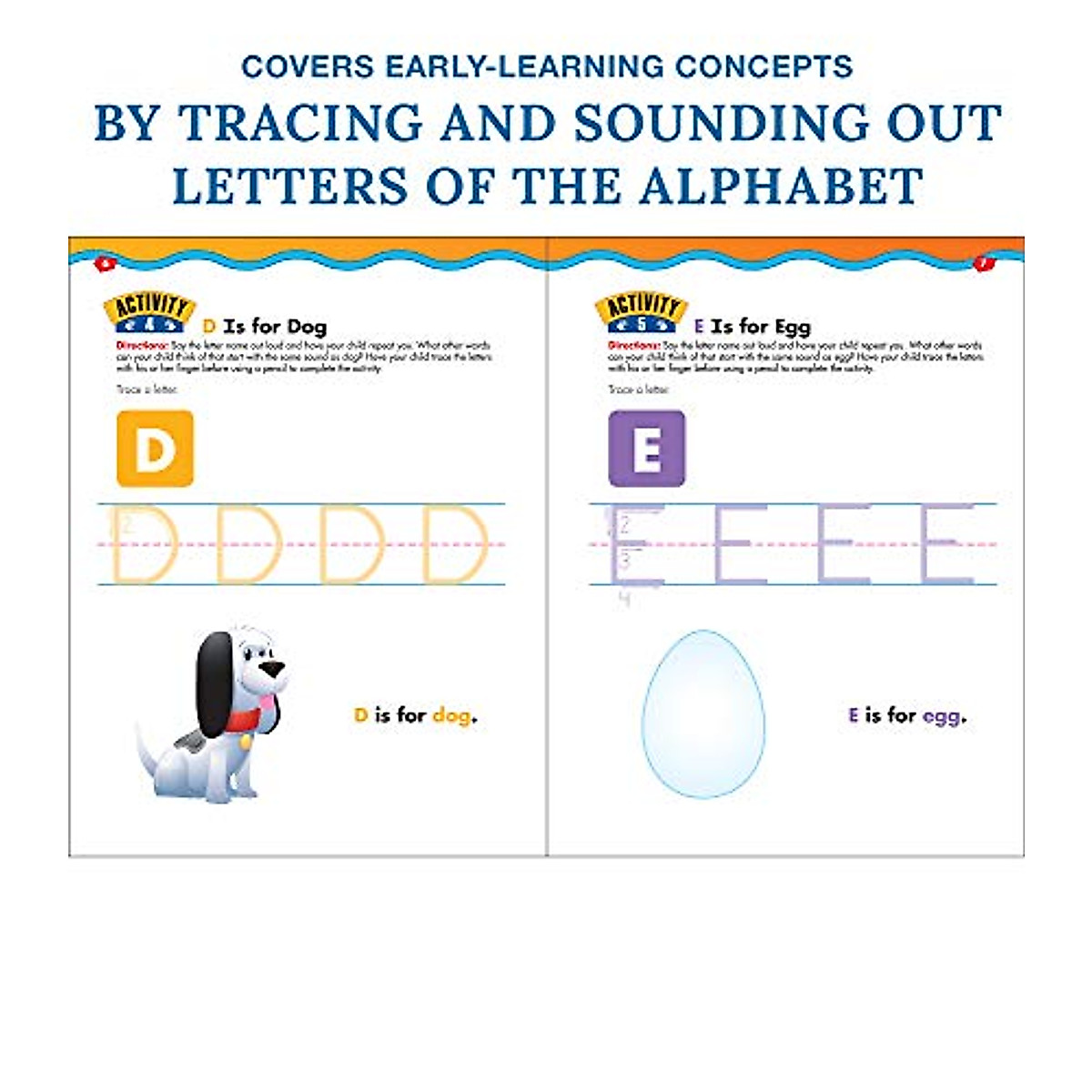 Trace Letters Handwriting Workbook, Alphabet and Basic Vocabulary Activity Book for Kindergarten and Preschool Learning (Big Skills for Little Hands®)