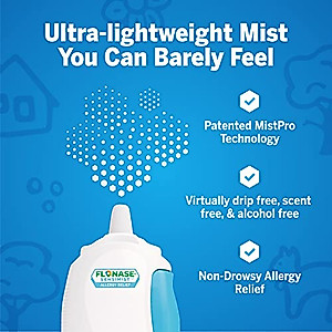 Flonase Sensimist Allergy Relief Nasal Spray Bundle, Non-Drowsy, MultiSymptom Relief for Kids and Adults – 120 Sprays Total (2 Bottles of 60 Sprays each)