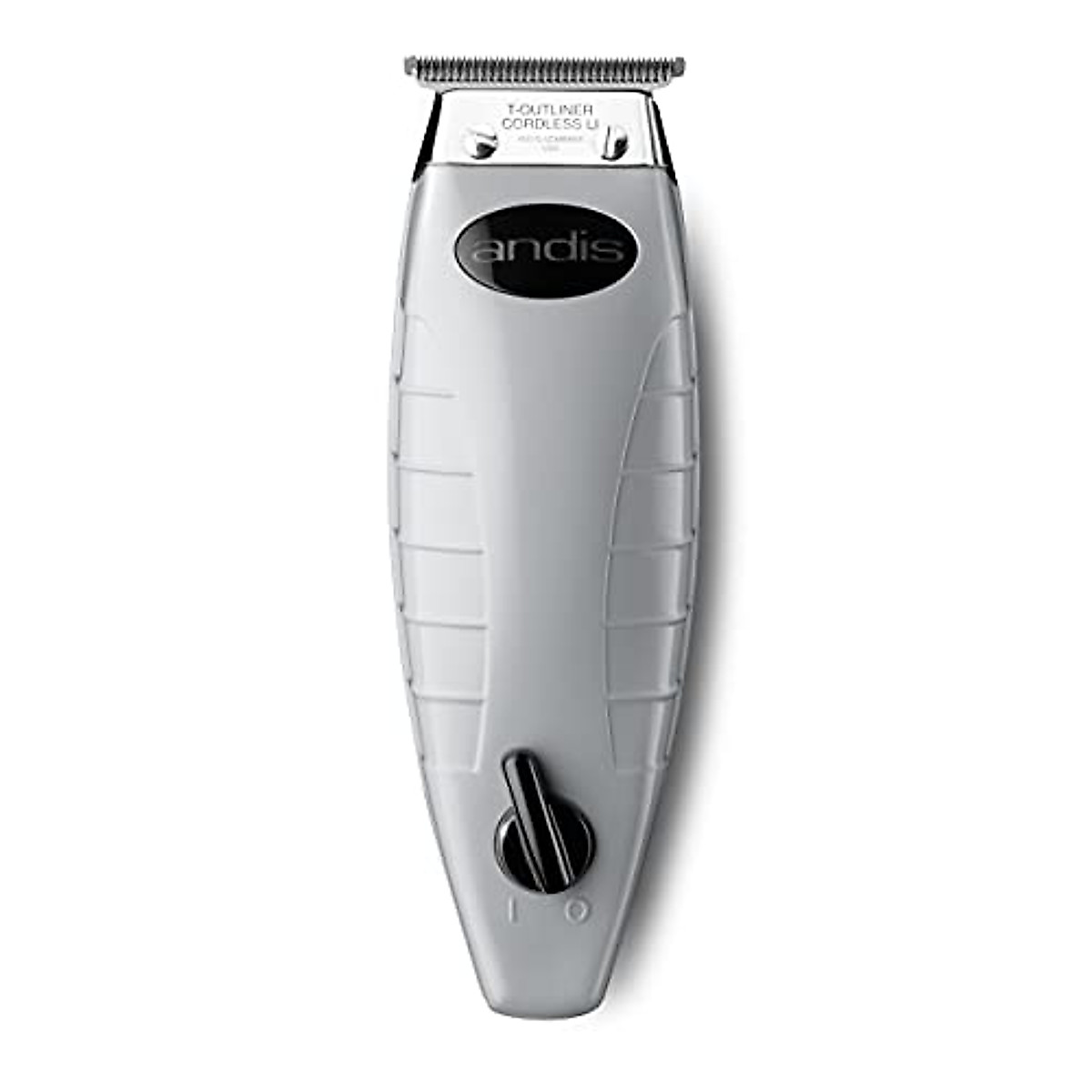 Andis 74000 Professional Corded/ Cordless Hair & Beard Trimmer, T-Outliner Blade Trimmer, Zero Gapped, Close Cutting Carbon Steel T-Blade Trimmer, Grey