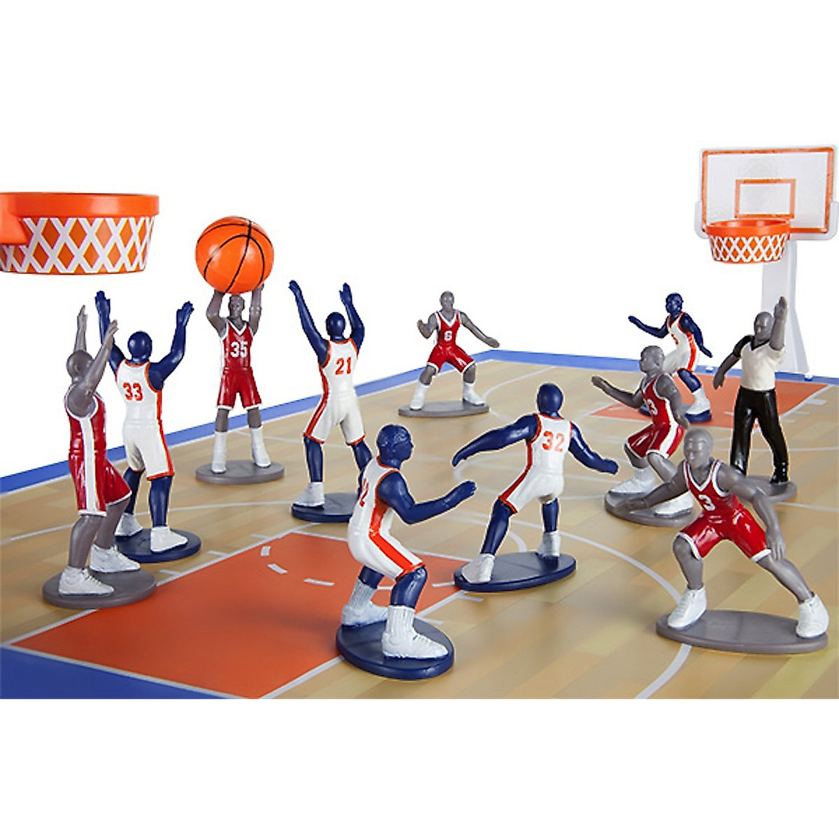 Kaskey Kids Basketball Guys - Red/Blue Inspires Kids Imaginations with Endless Hours of Creative, Open-Ended Play – Includes 2 Teams & Accessories – 21 Pieces in Every Set!