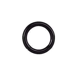 Pierced Owl 8G PVD Plated Stainless Steel Segment Ring (Black, 12mm Diameter)