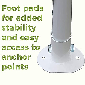 Abba Patio 10 x 20 ft Heavy Duty Carport Car Canopy Garage Boat Shelter Portable Tent for Outdoor Party, Wedding, Birthday, Garden, with 8 Legs Ivory