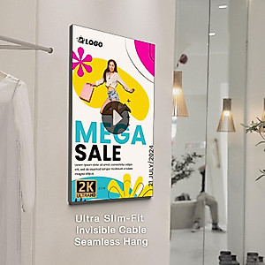 29 Inch HD 700nits Wall Mount Digital Signage Slim Fit Frameless Commercial Display LCD Monitor Advertising Screen 2-32GB Android 9.0 with HDMI in