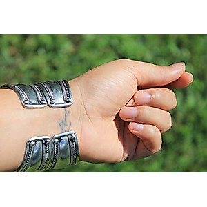 Boho One Stone Blue Stabilized-Turquoise Adjustable Cuff Bracelet | Jewelry for Men & Women