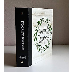 Brownlow Gifts Binder with Plastic Page Protectors and Recipe Cards, 8 x 9-Inch, Vintage Kitchen,70050