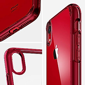 Spigen Ultra Hybrid [Anti-Yellowing] [Military Grade] Designed for iPhone XR Case, 6.1 inch Cover - Red