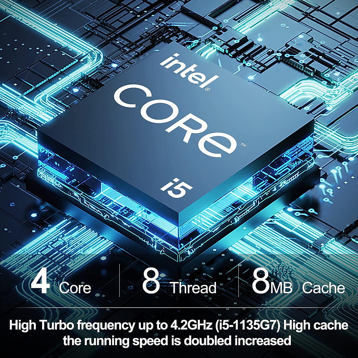 Intel NUC 11, NUC11PAHi5 Canyon Mini PC Desktop, Win 10 Pro Mini Computer, Core i5-1135G7 Processor, 4Core,8MB Cache, 28W Iris Xe Graphics, WiFi6, Thunderbolt 3 (16GB RAM+512GB PCIe SSD)
