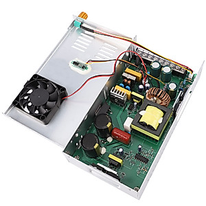DROK 24V Power Supply, AC 110V/220V to DC 0-24V 20A 480W Buck Converter, Variable Adjustable Adapter Regulated 5V 12V 24V Volt Switching Voltage LED Transformer 20A Amp Charger for Computer Lab