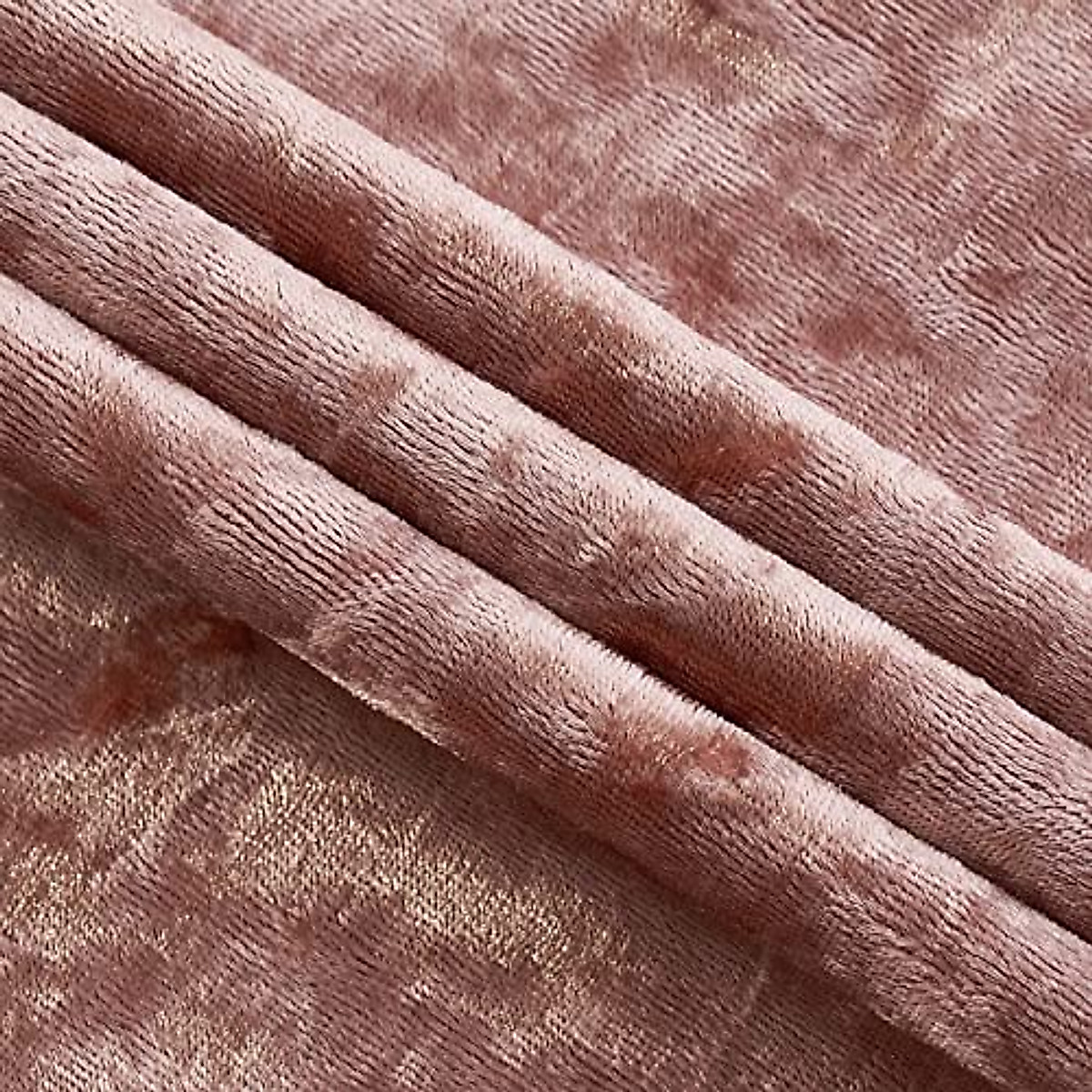 MIULEE 2 Panels Velvet Curtains 52x84 Inches Rose Pink Grommet Thermal Insulated Blackout Curtain for Bedroom Bundle Set of 2 Velvet Chair Covers for Dining Room Stretch Soft & Thick Chair Slipcover
