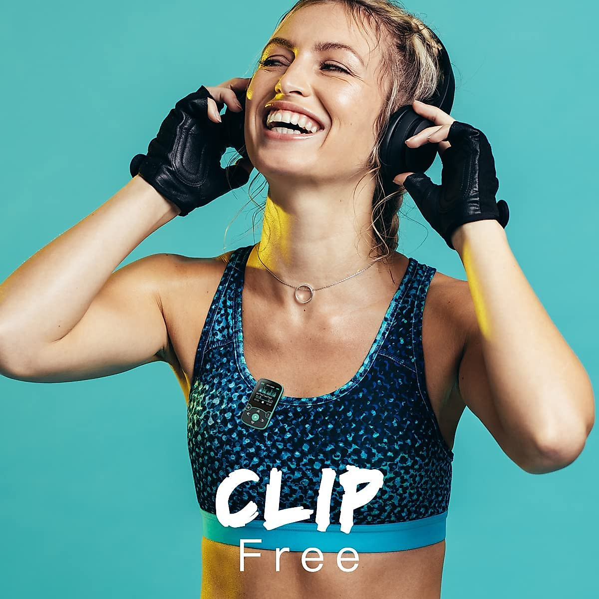 64GB MP3 Player with Clip, AGPTEK Bluetooth 5.3 Lossless Sound with FM Radio, Voice Recorder for Sport Running, Supports up to 128GB TF Card