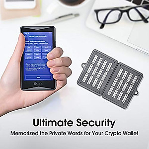ELLIPAL Mnemonic Metal for Private Keys 24-Word Seed Phrases Mnemonic Metal, Easy Setup & Disassembled Mnemonic Cold Storage Wallet Backup for Crypto Assets, Compatible with Ledger Trezor KeepKey