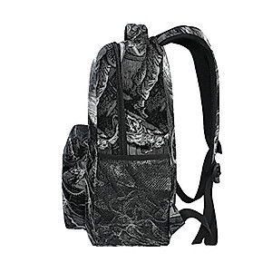 ZZKKO Sea Monster Kraken Black and White Boys Girls School Computer Backpacks Book Bag Travel Hiking Camping Daypack