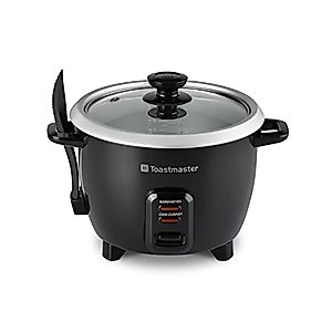 Toastmaster 10-Cup Electric Rice Cooker (5 cups uncooked), Black, TM-101RCCN