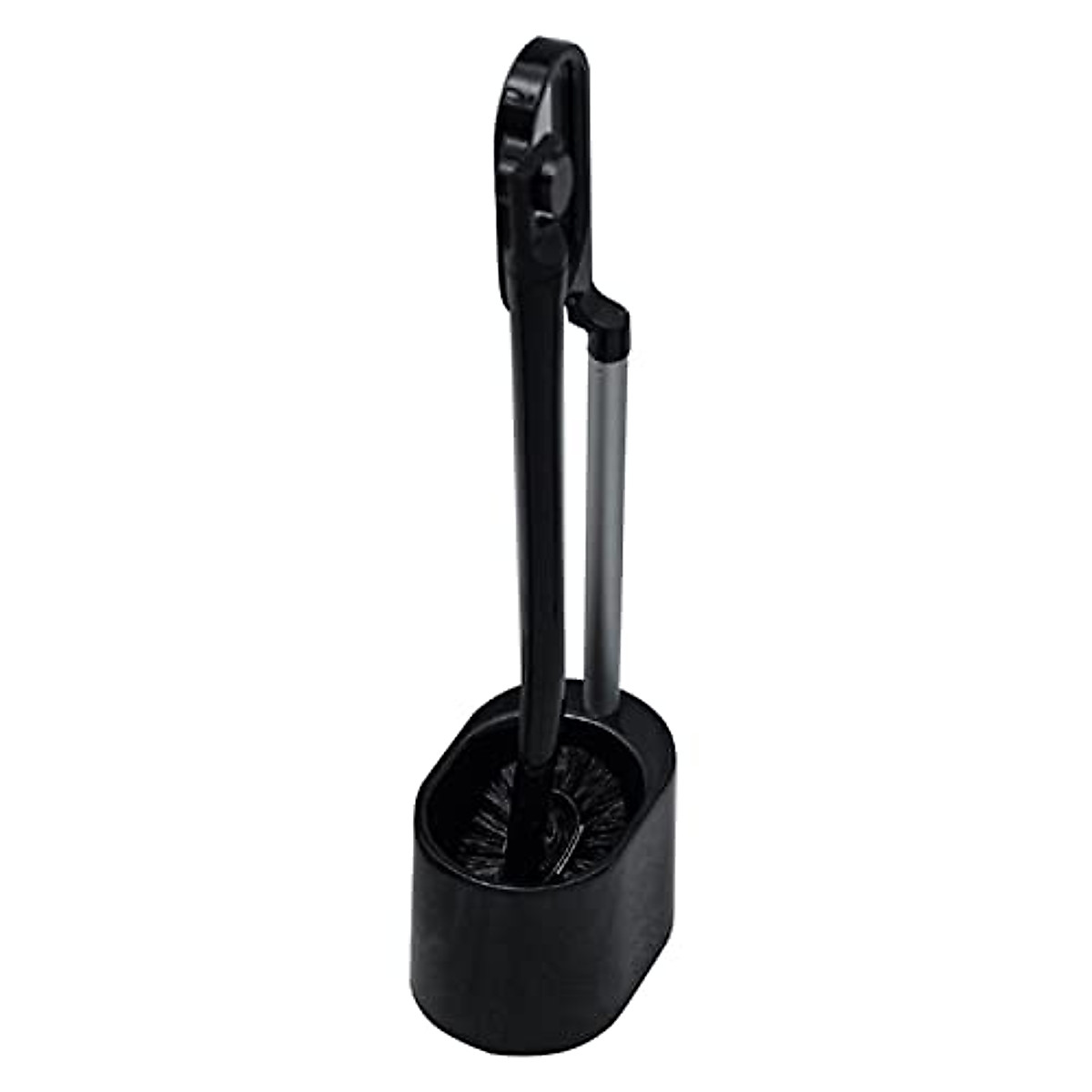 Toilet Brush and Holder Toilet Brush Toilet Bowl Brush and Holder for Bathroom Cleaning Toilet Brush with Quick Drying Holder (Black)