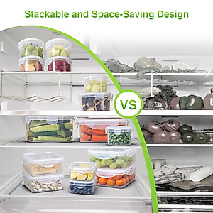 UULID 48 PCS Food Storage Containers with Lids (24 Containers & 24 Lids) Leakproof Reusable BPA Free Food Storage Containers Snap Lid plastic Meal Prep Containers locking Lids