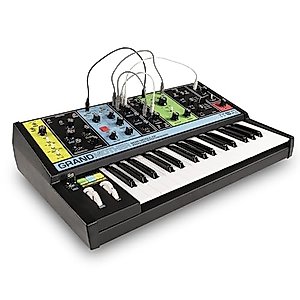 MOOG Grandmother Semi-Modular Analog Keyboard Synthesizer with 32 Keys, Built-In Arpeggiator, Sequencer and Spring Reverb Tank