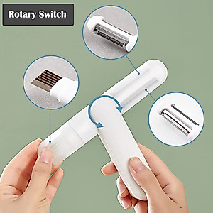 3 in 1 Multifunctional Rotary Paring Knife & Egg Shell Opener, 360°Rotating Peeler and Grater for Vegetable and Fruit