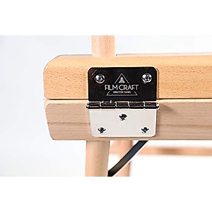 Filmcraft Tall Director's Chair (White Canvas, Natural Frame)