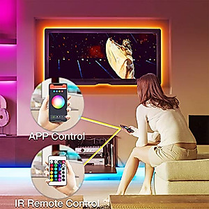DAYBETTER Smart WiFi Led Lights 50ft, Tuya App Controlled Led Strip Lights, Work with Alexa and Google Assistant, Timer Schedule Led Lights Strip, Color Changing Led Lights for Bedroom Party Kitchen