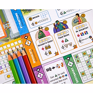 Dinosaur Island Rawr and Write Board Game - Build Your Dino Theme Park! Strategy Game, Fun Family Game for Kids and Adults, Ages 10+, 1-4 Players, 30-45 Minute Playtime, Made by Pandasaurus Games