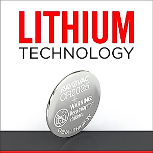 Rayovac CR2025 Battery, 3V Lithium Coin Cell CR2025 Batteries (2 Battery Count)