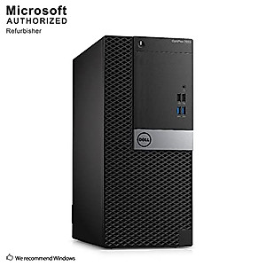 Dell OptiPlex 7050 'T Intel Core i7-6700 3.4 GHz, 16GB RAM, 512 GB Solid State Drive, DVDRW, Windows 10 Pro 64bit, (Renewed)