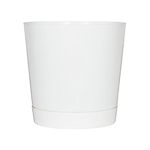 Novelty Majestic Full Depth Cylinder Pot, Glossy White, 12-Inch (10122)