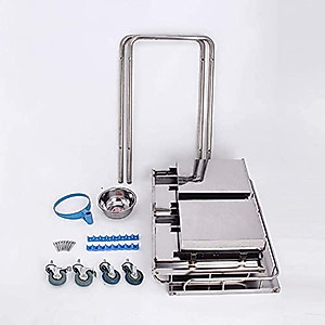 Stainless Steel Trolley - Double Trolley Care Dressing Medical Tray Trolley Clinic Beauty Practical