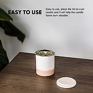 UPKOCH Nativity Decor Nativity Decor Christmas Candle Toppers Snowflake Candle Topper Holiday Candle Topper Christmas jar Topper Jar Lid Snowflake Hollow Candle Cover Jar Aromatherapy Lid Topper