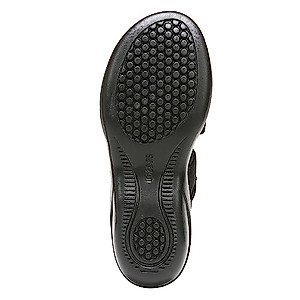 BZees Womens Cleo Strappy Sandal, Black, 8 Wide US