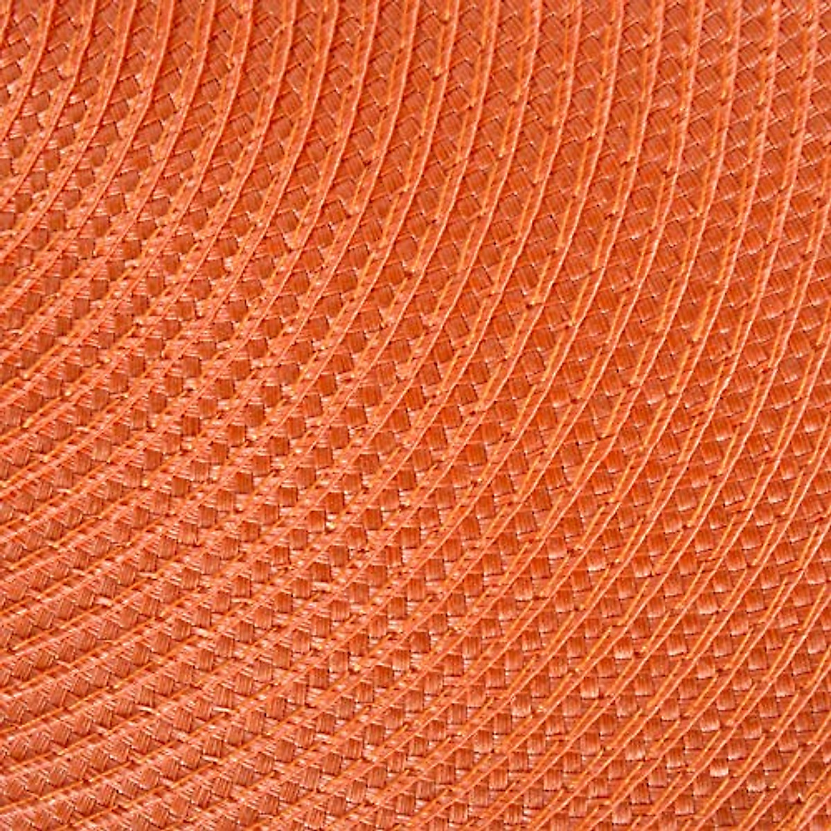 DII Classic Woven Tabletop Collection, Indoor/Outdoor Placemat Set, Round, 15" Diameter, Orange, 6 Piece