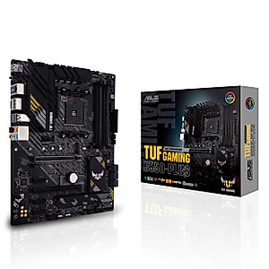 ASUS TUF Gaming B550-PLUS AMD AM4 Zen 3 Ryzen 5000 & 3rd Gen Ryzen ATX Gaming Motherboard (PCIe 4.0, 2.5Gb LAN, HDMI 2.1, BIOS Flashback, USB 3.2 Gen 2, Addressable Gen 2 RGB Header and Aura Sync)