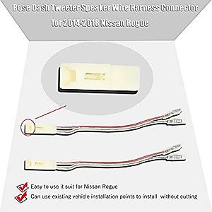 RED WOLF Car Dash Tweeter Speaker Wire Harness Connector Plug for 2014-2018 Nissan Rogue, 2008-2017 Nissan Maxima Murano Pathfinder Altima Model