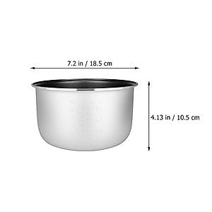 Cabilock Rice Cooker Inner Pot Inner Cooking Pot Aluminum Electric Rice Cooker Liner Non-stick, Non-stick Cooking Pot Rice Cooker Liner Accessories (2L) Universal Inner Pot