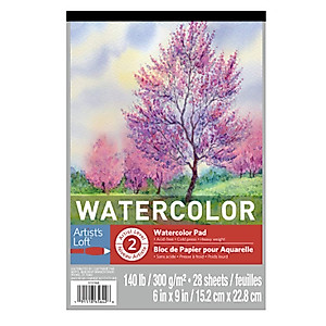 6 Pack: Watercolor Pad by Artist's Loft, 6" x 9"