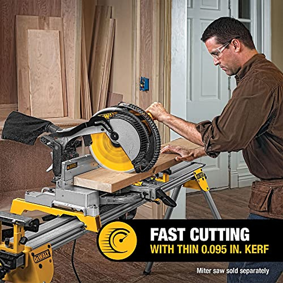 DEWALT 12-Inch Miter Saw Blade, Crosscutting, Tungsten Carbide, 80-Tooth, 2-Pack (DW3128P5)