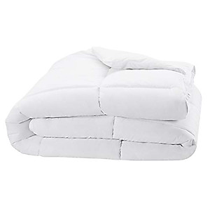 Amazon Basics Down Alternative Bedding Comforter Duvet Insert, Full/Queen, White, Light