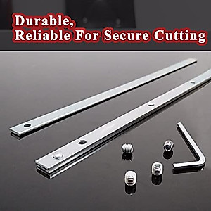 Guide Rail Connector Set P-45777 for Makita Track Saw Long Cuts， Also Compatible with Festool, Fit for DeWalt, Fit in Integrated Guide Rail T-Slots for Secure Cutting, 2 PCS, Sliver