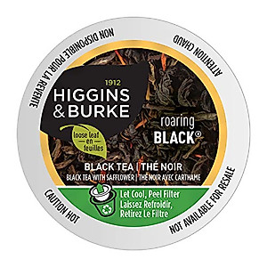 Higgins & Burke Roaring Black, Loose Leaf, Black Tea, Keurig K-Cup Brewer Compatible Pods, 24 Count