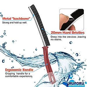 Hard Bristle Crevice Cleaning Brush, Crevice Cleaning Brush, 2023 New Hard-Bristled Cleaning Brushes for Household Use, Gap Small Stiff Bristle Crevice Cleaning Brush