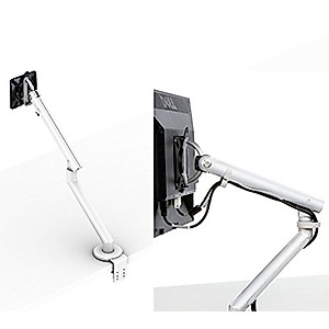 Herman Miller MM_DYN013/010C27 Flow Monitor Arm, Top Mount Clamp (for Top Plate Thickness: 0.5-1.0 inches (12-25 mm), White, Single