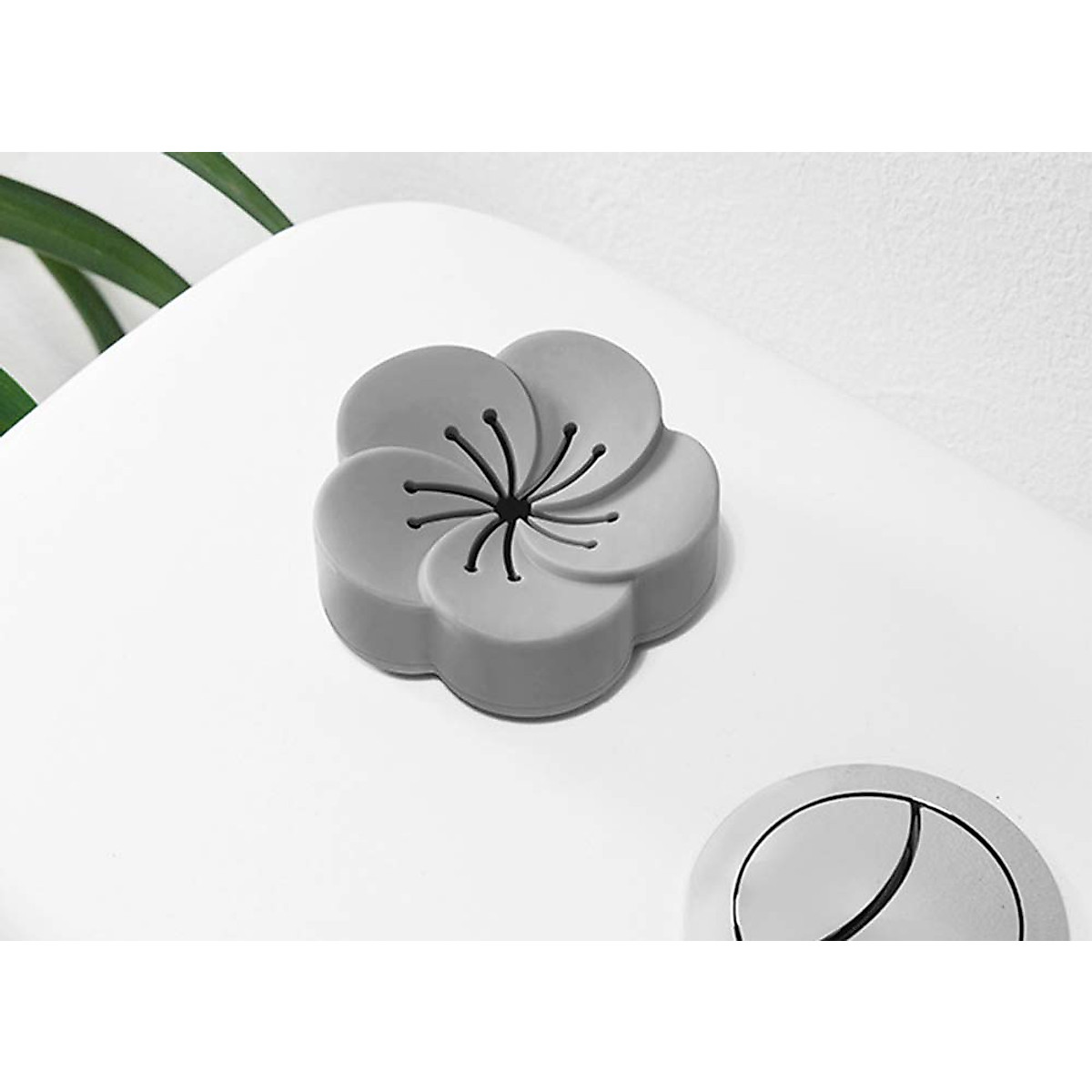 AKOAK 2 Pcs Flower Aromatherapy Box Wardrobe Deodorant Box, Home Bedroom Toilet Toilet Deodorant Aromatherapy Storage Box (Gray)