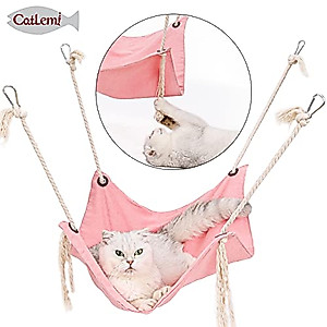 opsient Cat Hammock Bed for Cage - 19x19 inch Adjustable Hanging Cat Bed Reversible Cat hammocks for Indoor Cats, Sleeping and Resting Sleepy Pad for Kitten Ferret Puppy or Small Pet (Army Green)