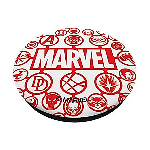 Marvel Logo Red Super Hero Icons PopSockets PopGrip: Swappable Grip for Phones & Tablets