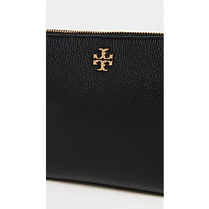 Tory Burch Women's Mercer Pebbled Wallet Crossbody, Black, One Size