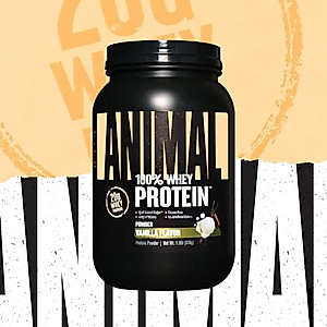 Animal 100% Whey Protein Powder – Whey Blend for Pre- or Post-Workout, Recovery or an Anytime Protein Boost– Low Sugar – Vanilla, 1.8 lb