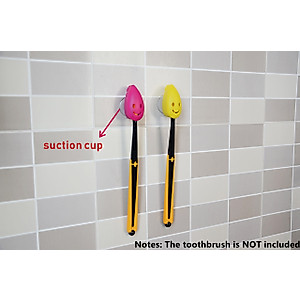 Excelity Set of 4 Travel Toothbrush Head Cover Cap with Suction Cup