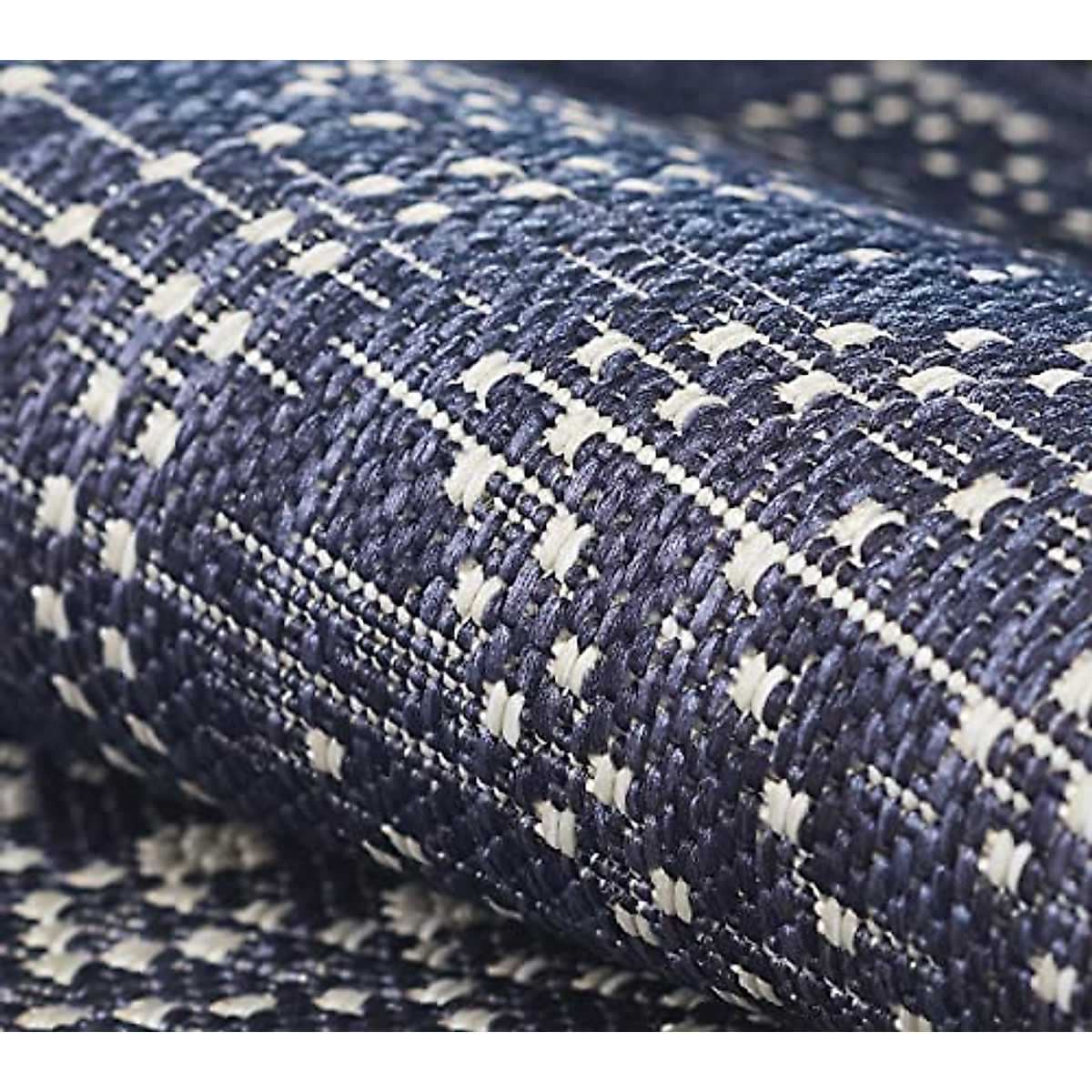 Momeni Riviera Transitional Indoor/Outdoor Area Rug, Navy, 6'6" X 9'