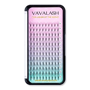 Eyelash Extensions 3D 4D 5D 6D 8D 9D 10D Thickness 0.07/0.1 C/D Curl Eyelashes Middle Stem & Long Stem Heat Bonded Premade Fans Russian Volume Lash Extensions Supplies (Middle Stem 10D-0.07-D-8-15mm)